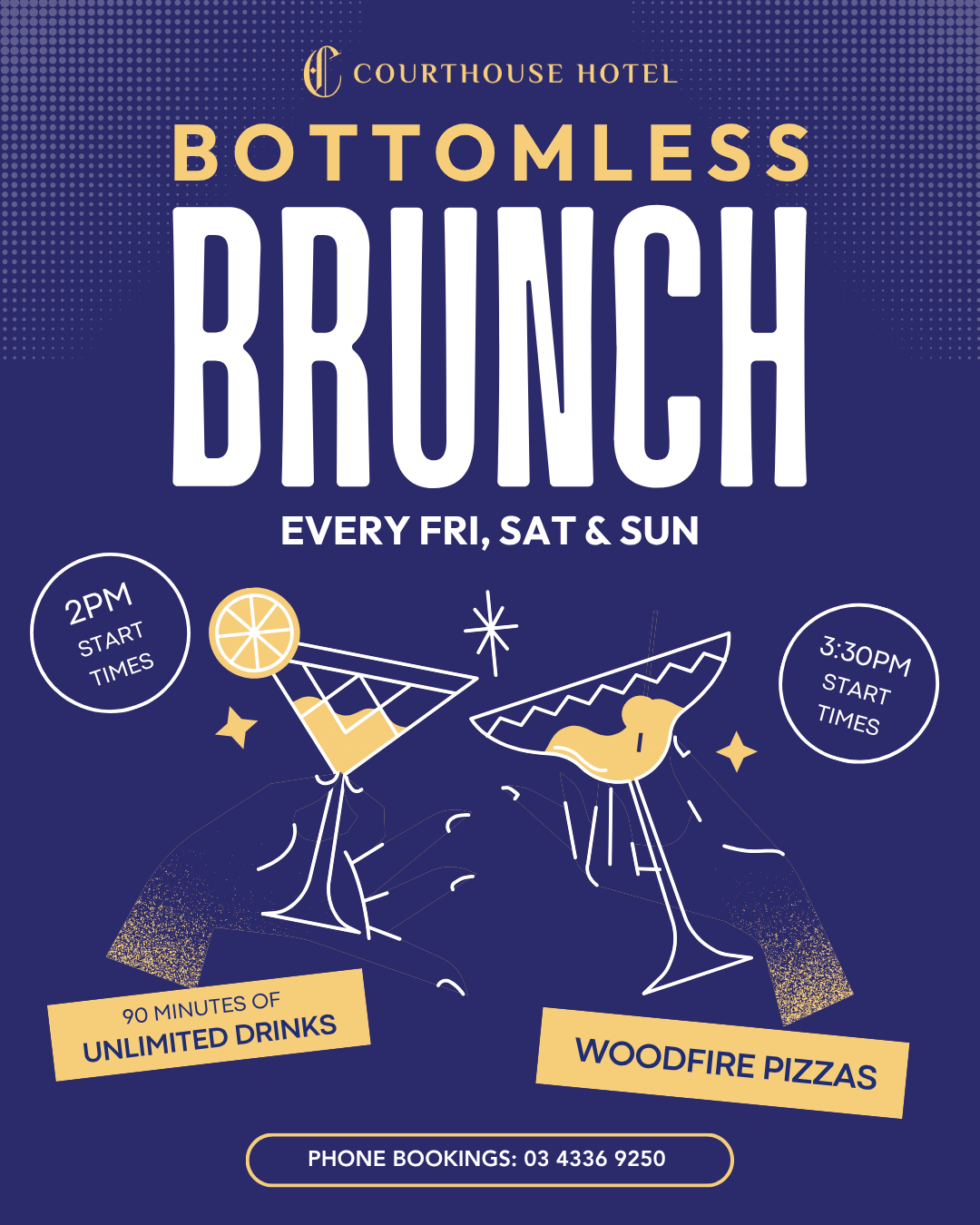 Bottomless Brunch - Every Friday, Saturday & Sunday - The Courthouse Hotel